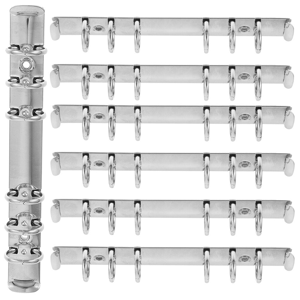 7 Pcs Binder Stationery Supplies Rings Spines Comb Books Clips Section ...