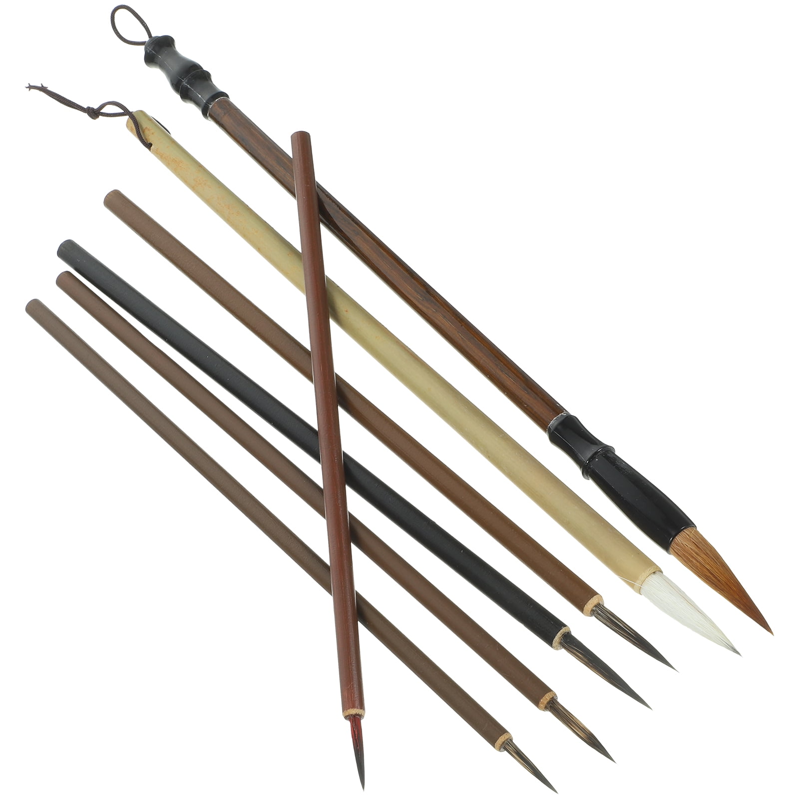 7 Pcs Brush Set Traditional Calligraphy for Beginners Chinese Ink ...