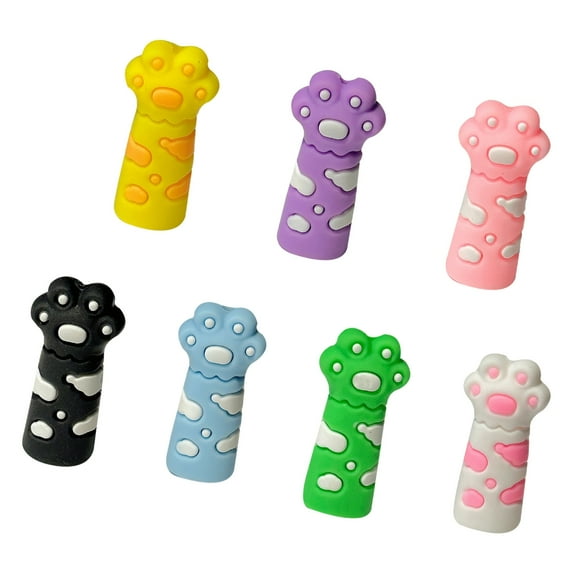 7 Pcs Cats Claw Pencil Caps Lovely Pencil Extender Holder Silicone ...
