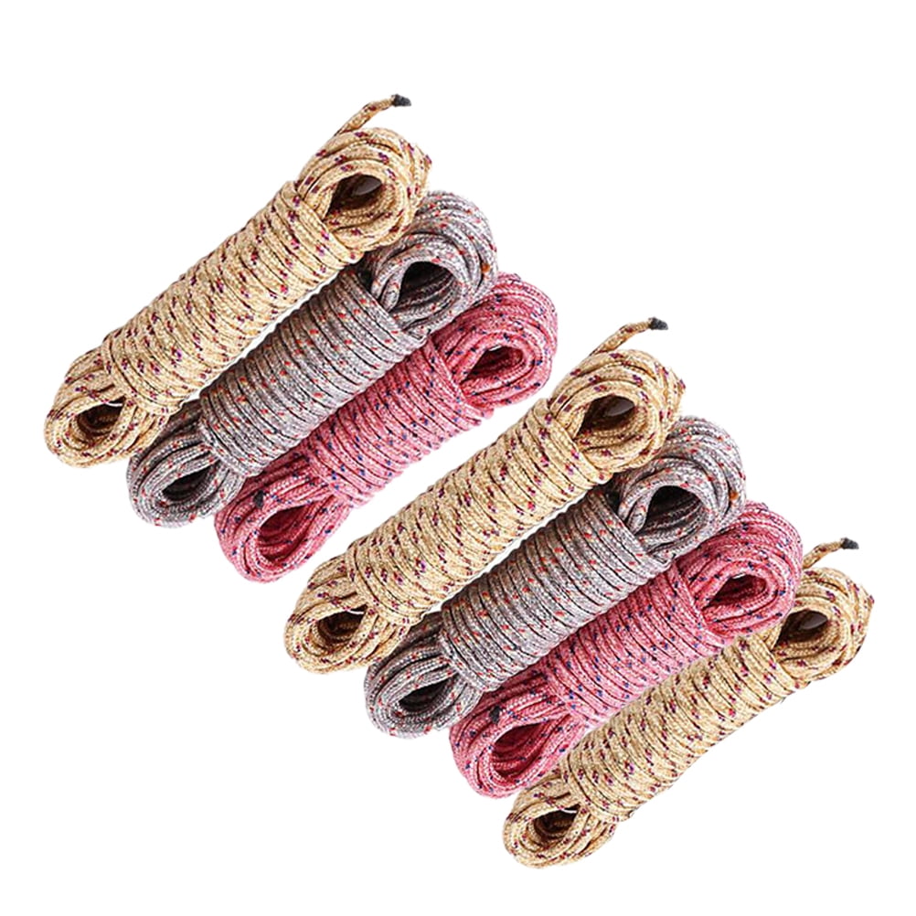 7 Pcs Clothes Drying Rope Racks for Hanging Macrame Clothesline Travel ...