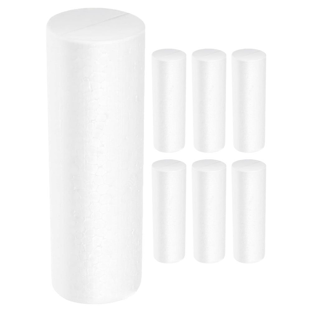 HOMEMAXS White Cylinder Foam for DIY Craft Projects and Kids Decoration ...