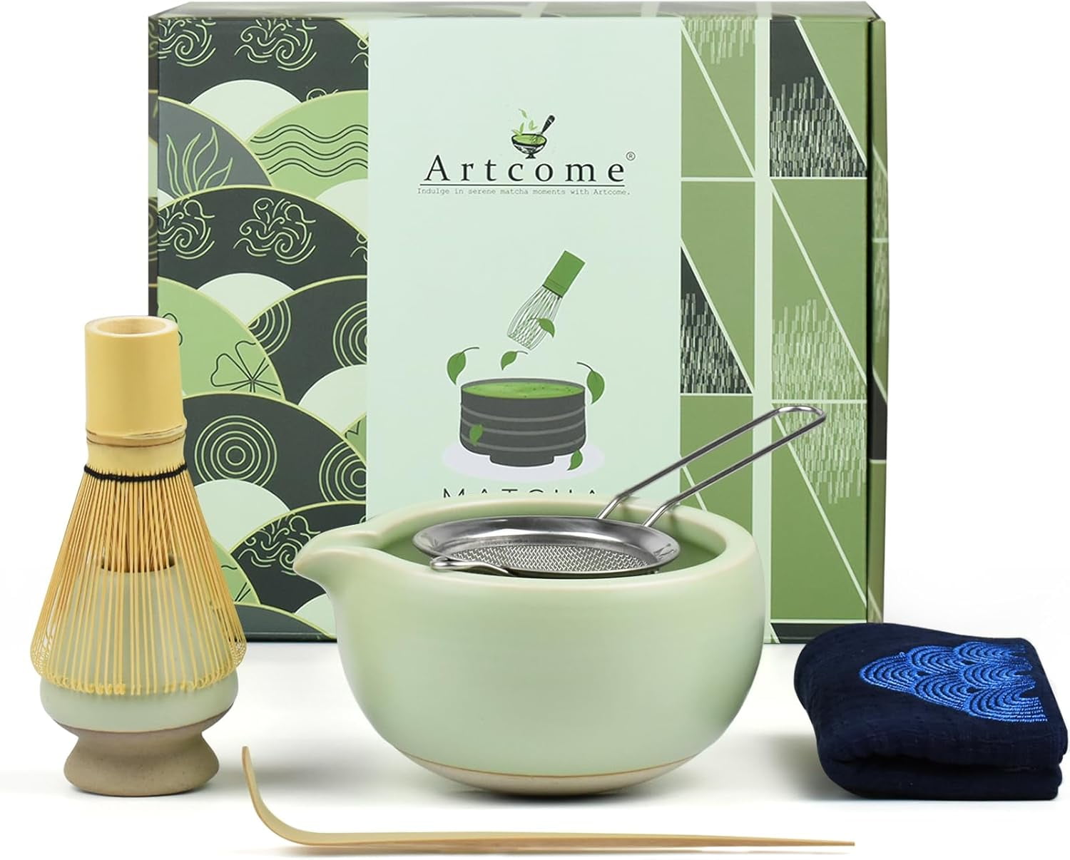 7 Pcs Complete Matcha Tea Ceremony Kit for Tea Ceremony, Bowl with ...