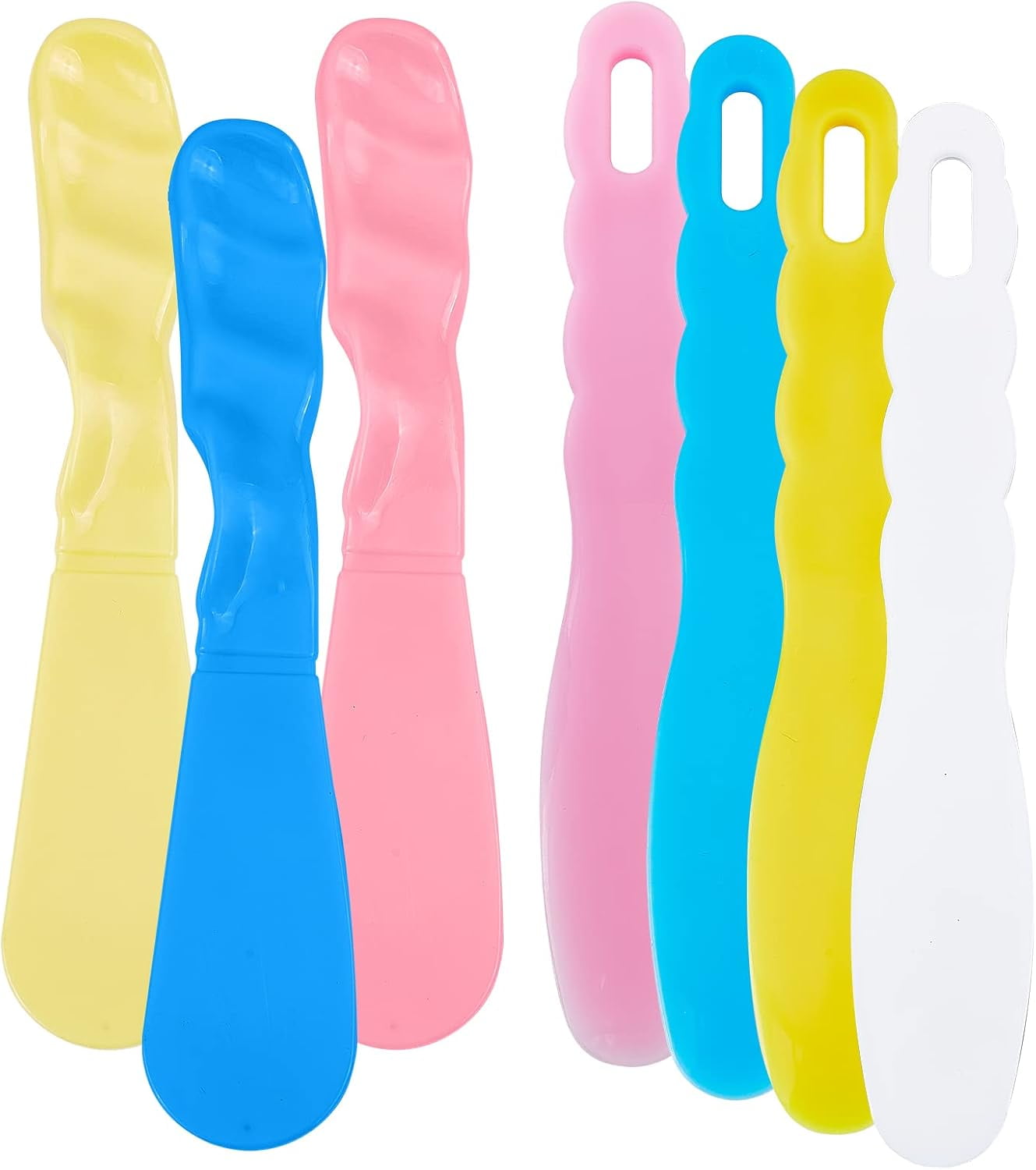 7 Pcs Dental Plastic Spatulas - 7 Colors ABS & PP Material Heat-resistant Non-stick Flexible ...