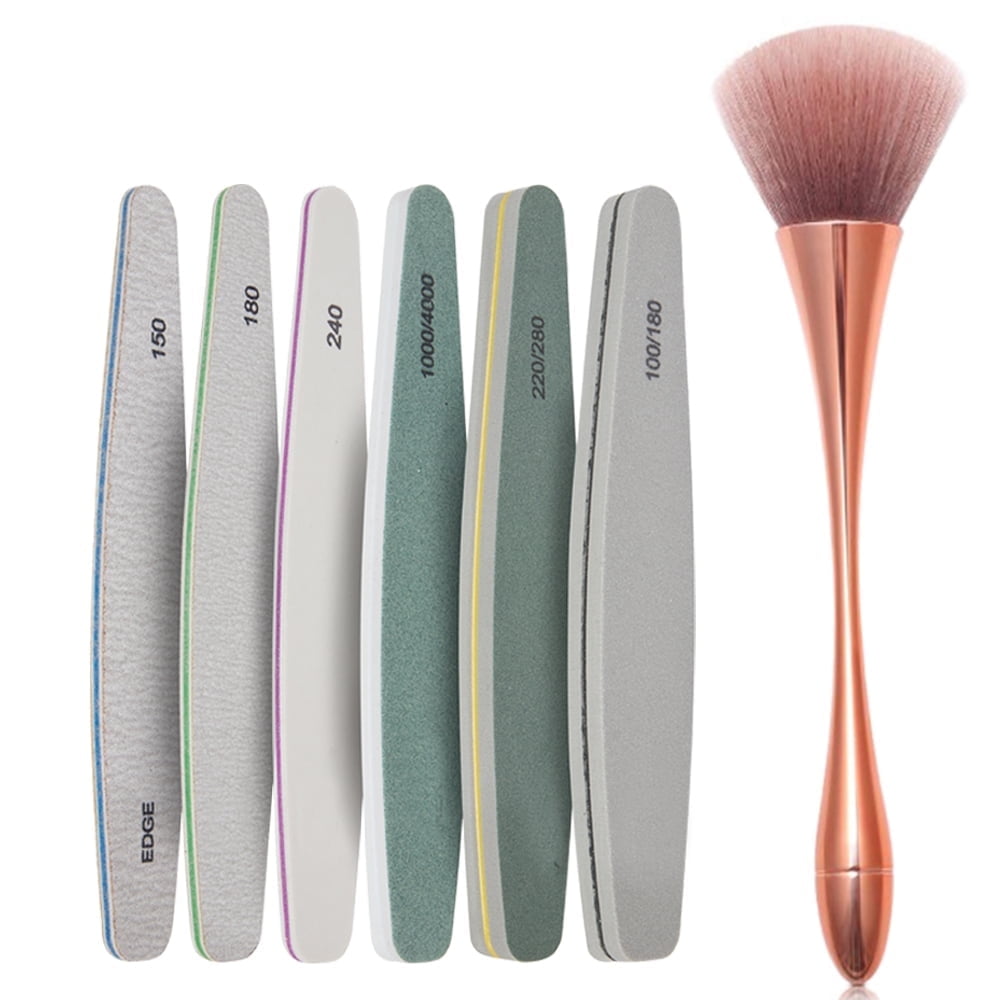 7 Pcs Dip Powder Nail kit,Nail Files and Buffer Set Professional ...