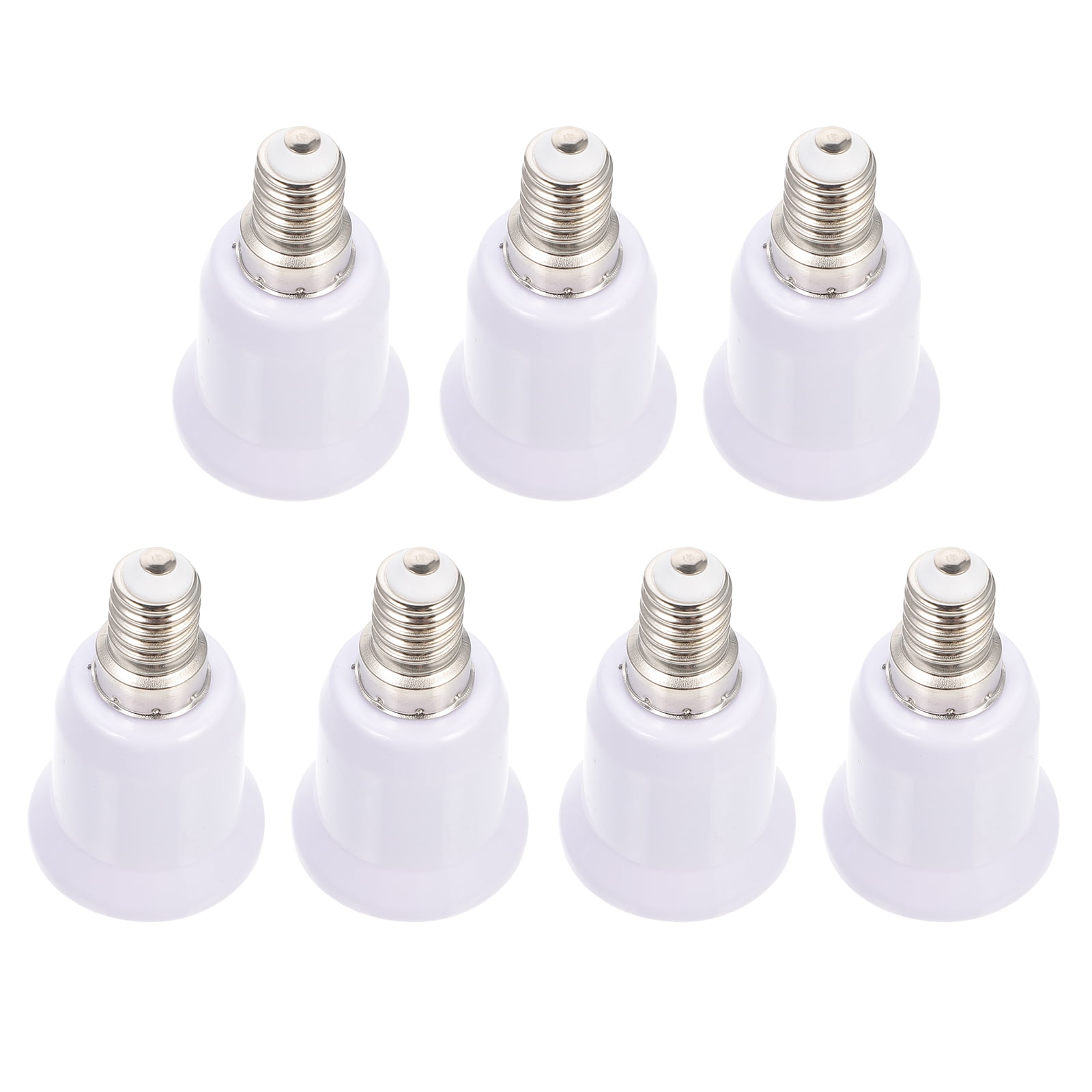 7 Pcs E14 to E27 Light Converter Chandelier Bulbs Socket Adapter Holder ...