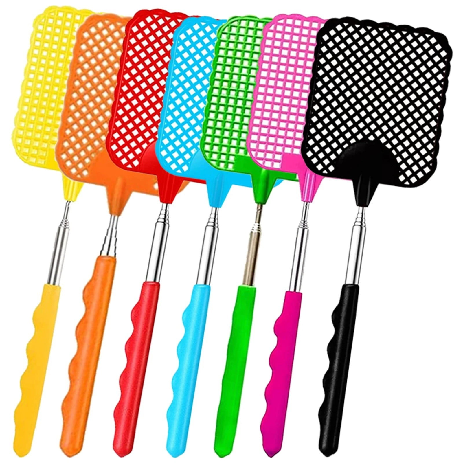 7 Pcs Extendable Fly Swatter Heavy Duty,Manual Swat Pest Control with ...