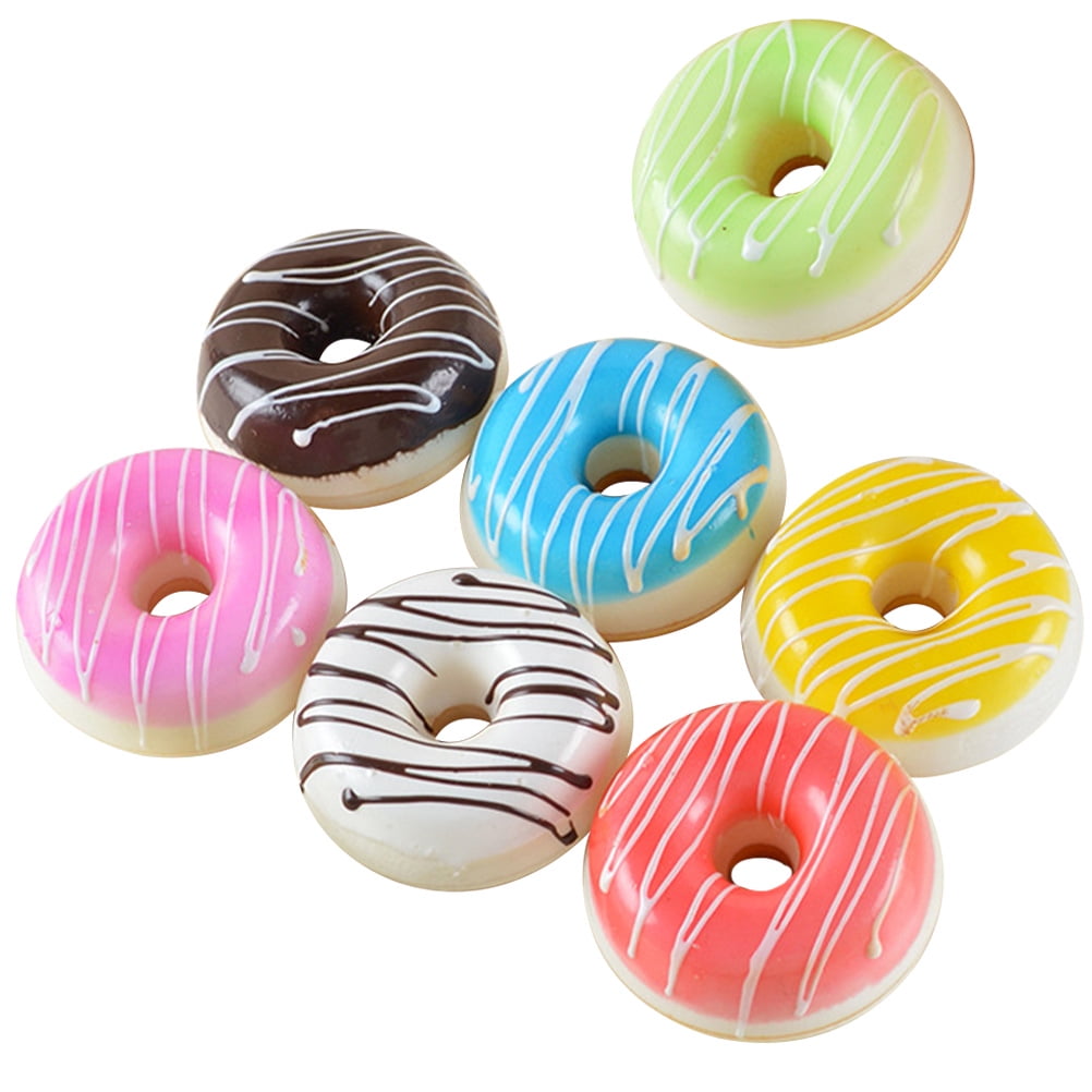 7 Pcs Faux Donuts Refrigerator Magnets Magnetic Toy Toys Fake Food ...