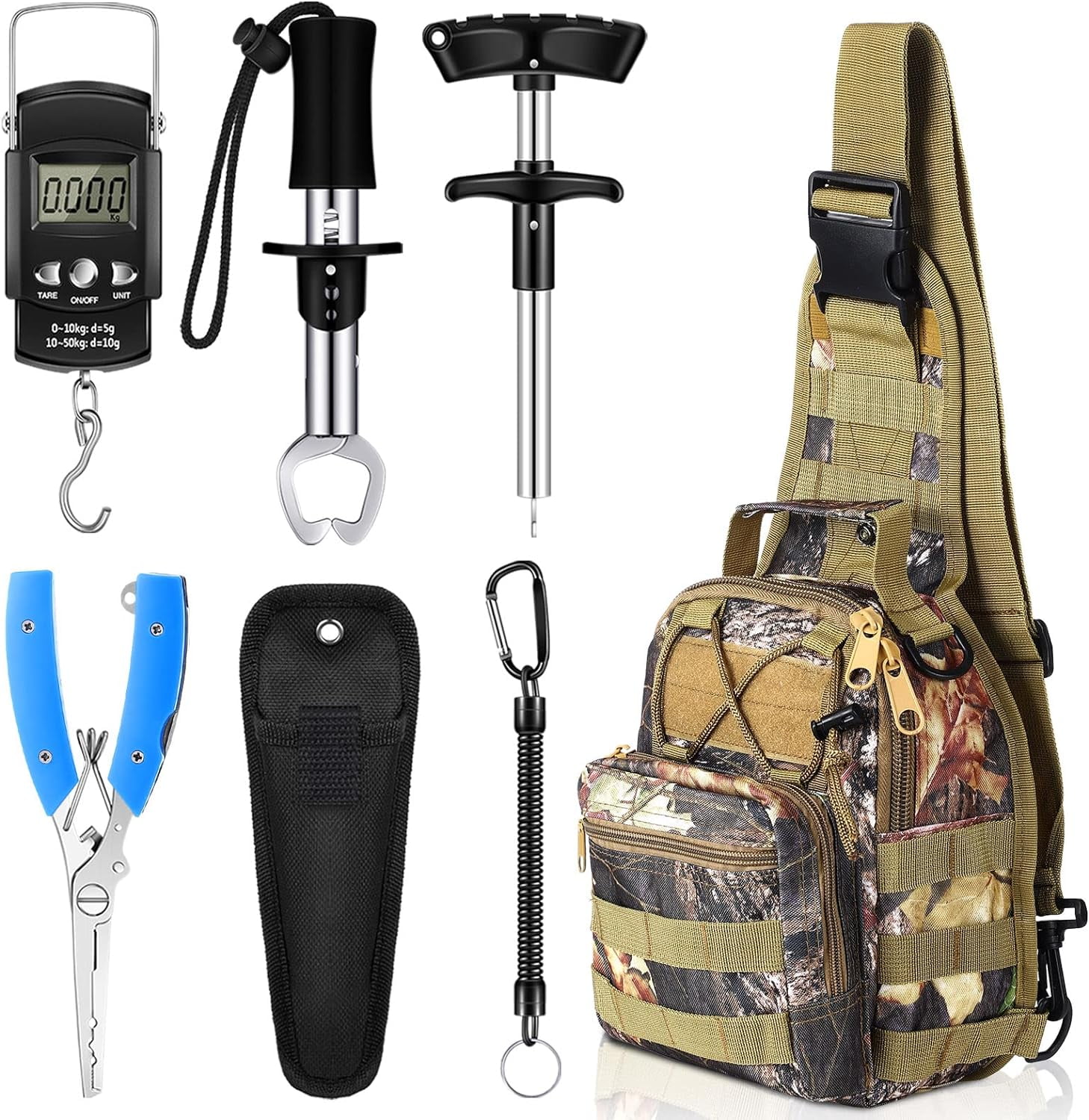 7 Pcs Fishing Tool Kit Fishing Pliers Kit Fishing Gear Fish Hook ...