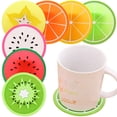 7 Pcs Fruit Pattern Pvc Table Mats, Heat Resistant Placemats for Cups ...