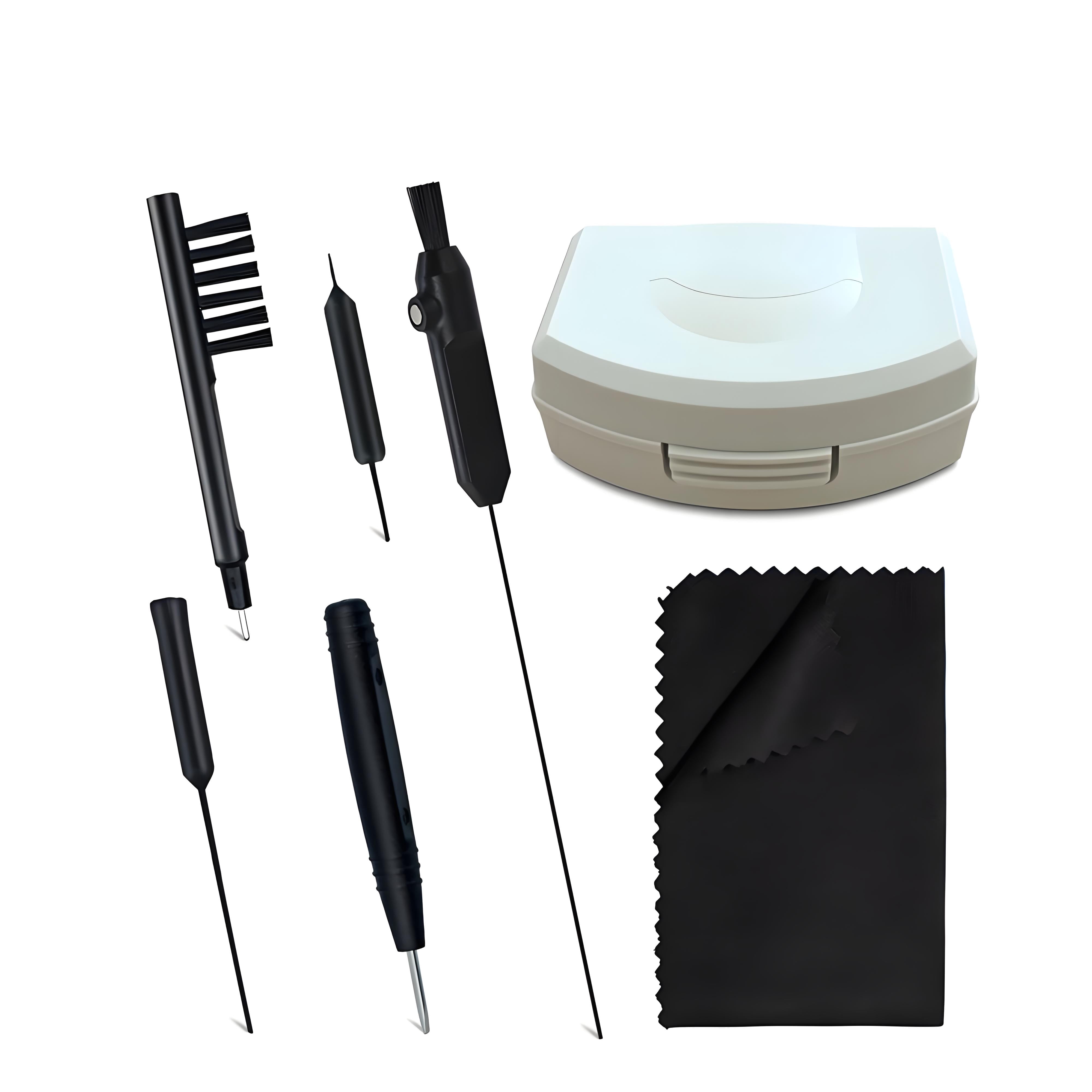 Hearing Aid Cleaning Kit, Hearing Amplifier Brush Tools with Wax Loop ...