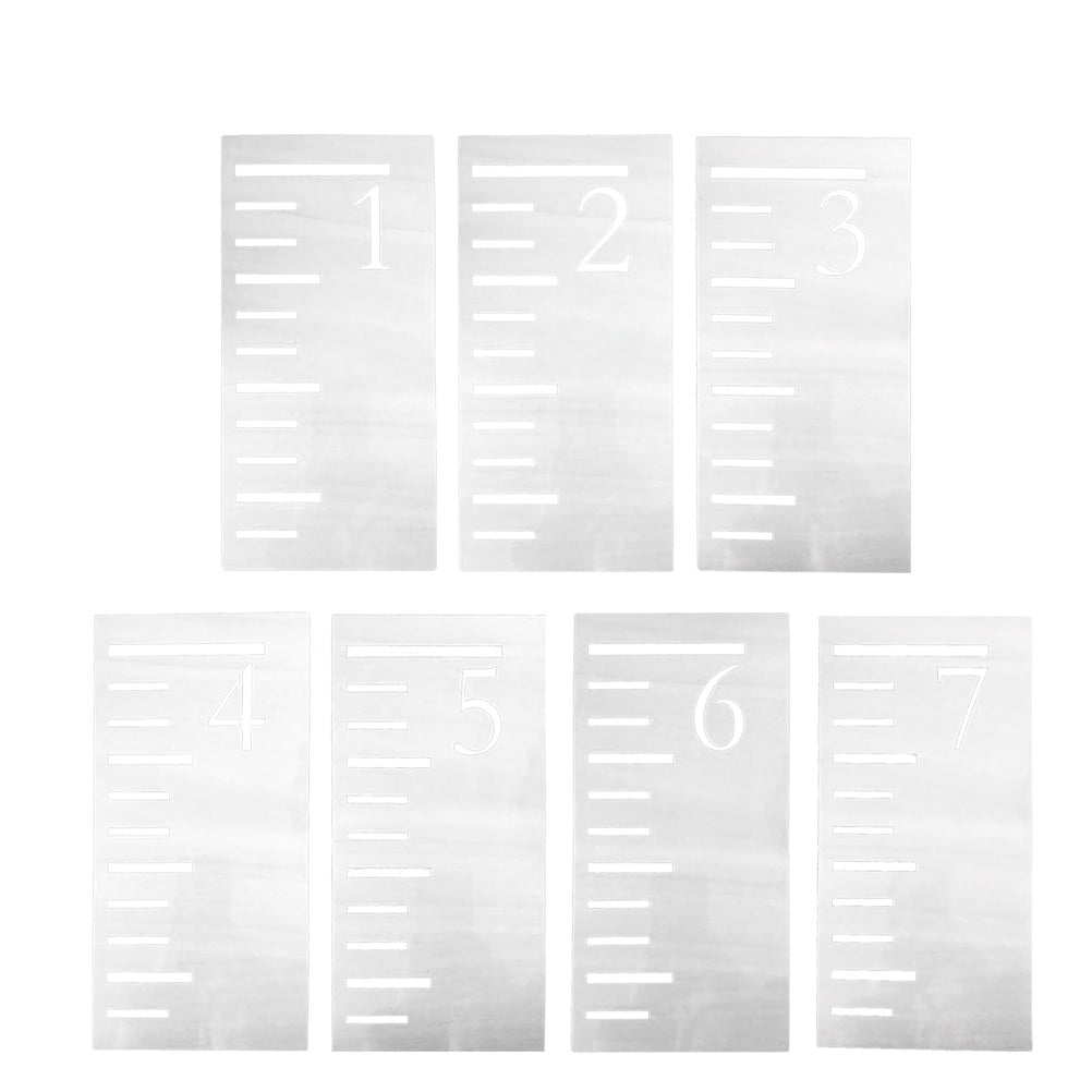 7 Pcs Height Chart Template Measurement Stencil Reusable Scale Hollow ...