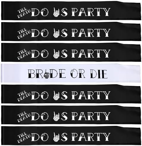 7 Pcs Hen Party Sash Bride or Die Bachelorette Party Decorations 1 ...