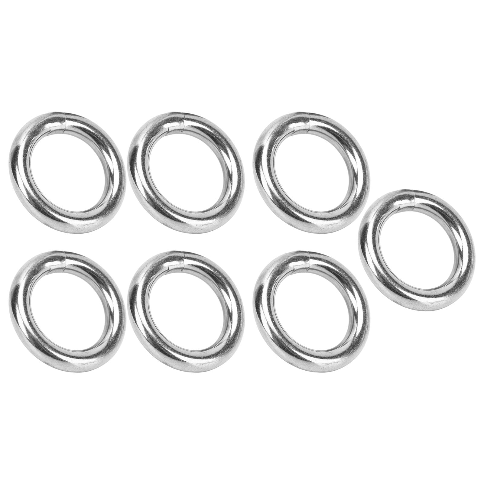 7 Pcs Metal O Ring Waterproof Rustproof 304 Stainless Steel Strong Load Bearing Seamless Welded ...