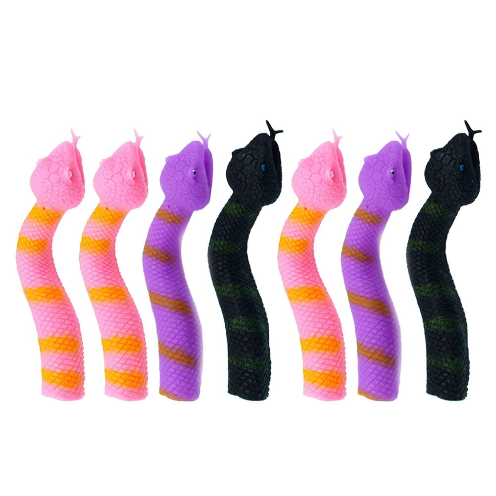 Guichaokj 7 Pcs Mini Finger Snake Toy Toys Snake-shaped Puppet ...