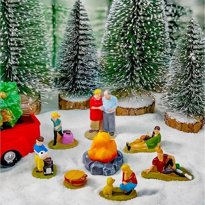 7 Pcs Miniature People Figurines Family Picnic Figurines Set Miniature ...
