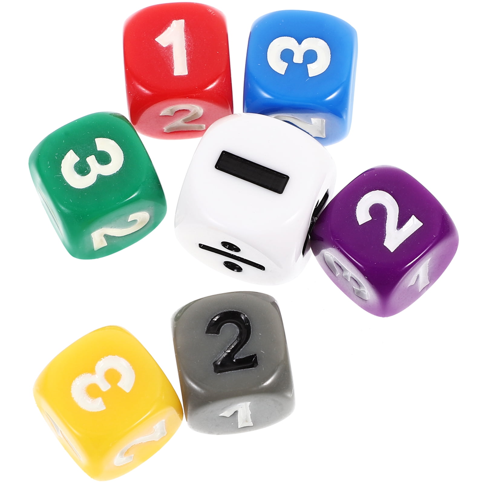 7 Pcs Multiplication and Division Symbols 123 Dice Arithmetic ...