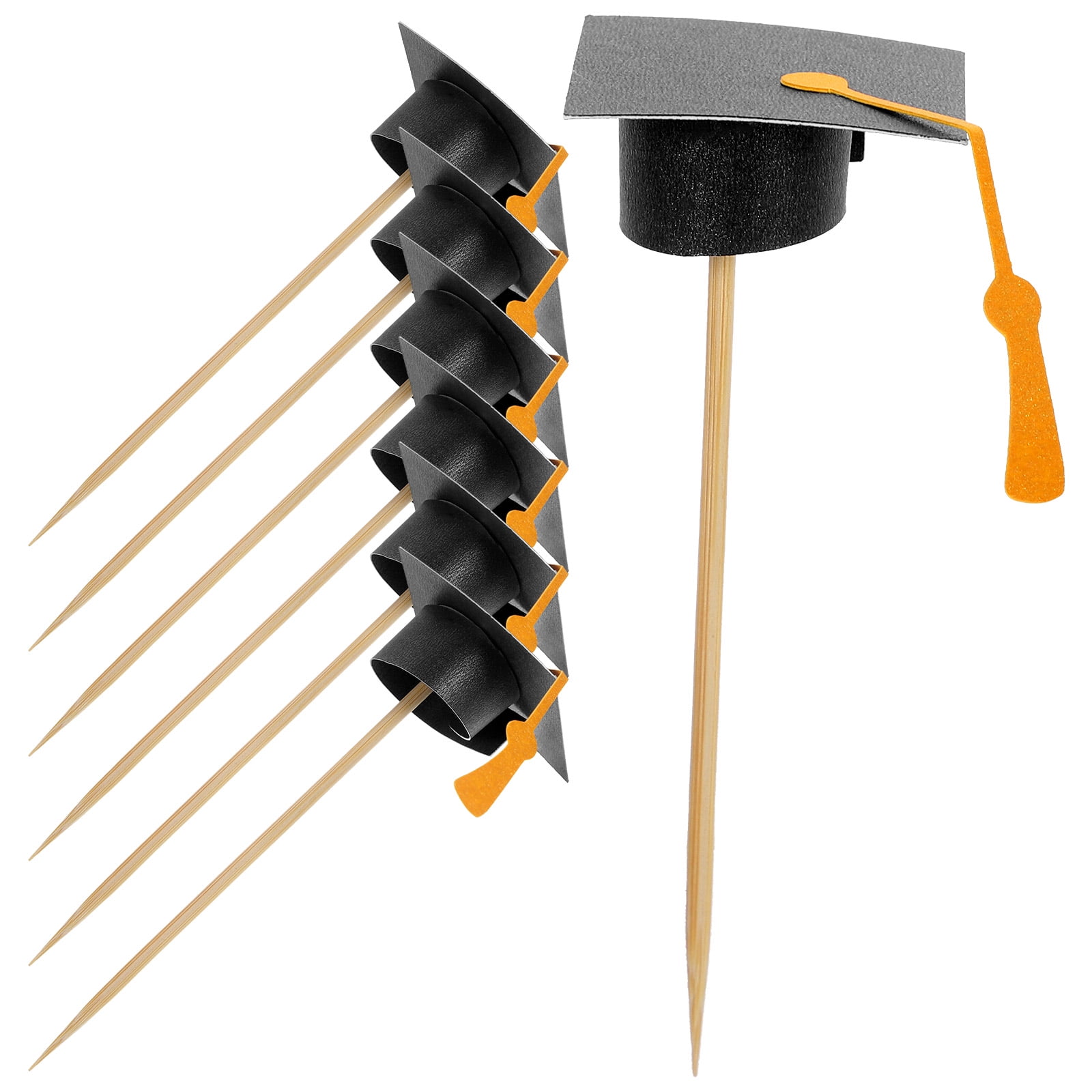 7 Pcs Paper Graduation Cap Cake Decorations Party Supplies Decorating ...