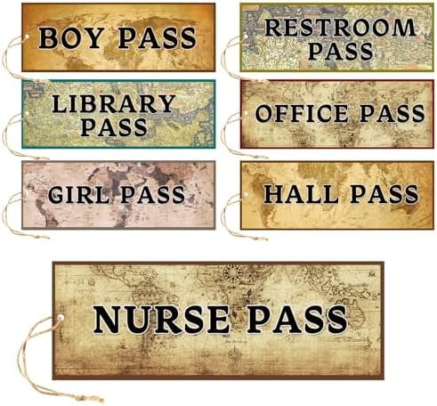 7 Pcs Pass Lanyards and School Passes Magnetic Set 6.7 x 2.4 inch ...
