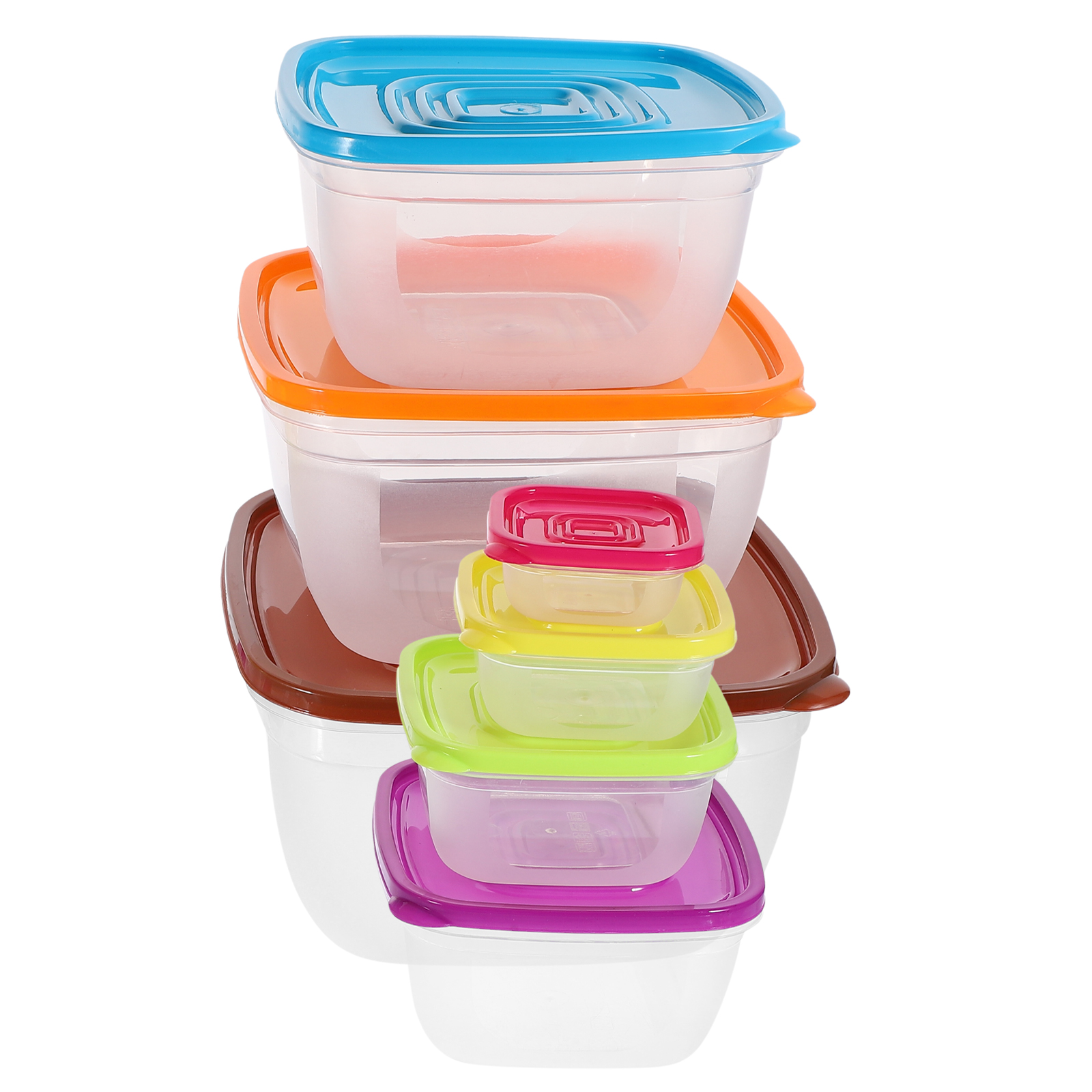 7 Pcs Salad Bowl Space Savers Food Preservation Cases Large Plastic ...