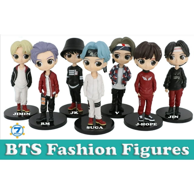 KPOP BTS Bangtan Boys 7 Pcs Fashion Figurines Set, 6-inch, in OPP Bag ...