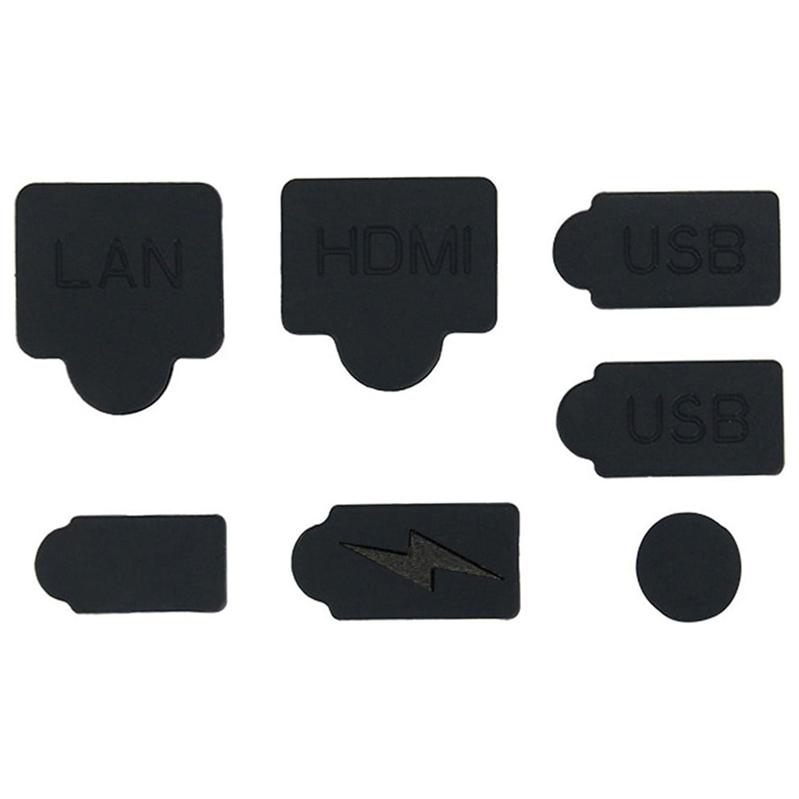 7 Pcs Silicone Plugs Set Suitable For PS5 USB LAN Type C Scratch Cover ...