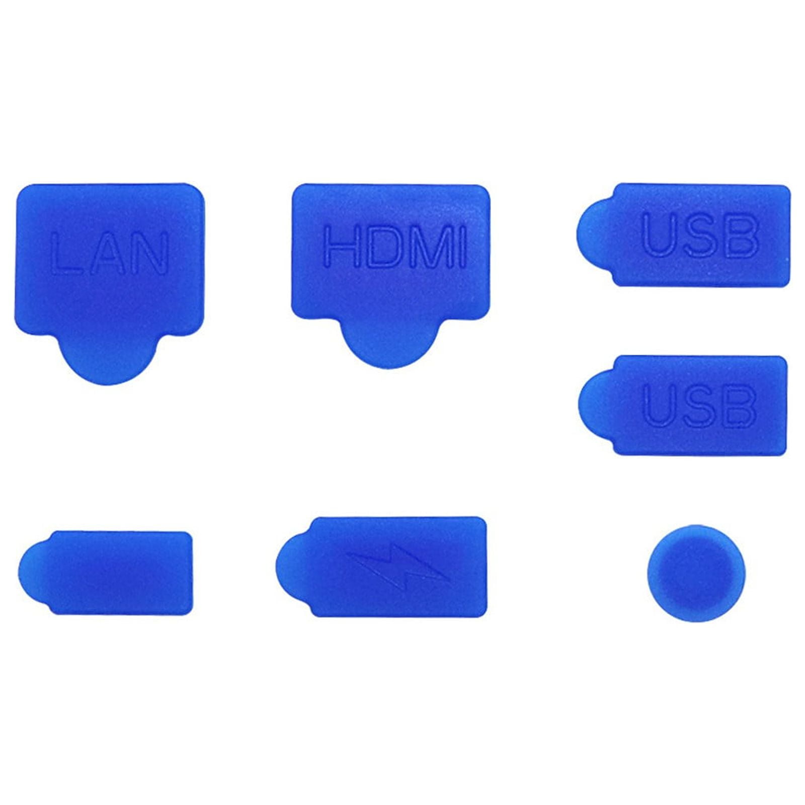 7 Pcs Silicone Plugs Set Suitable for PS5 USB LAN Type C Scratch Cover ...