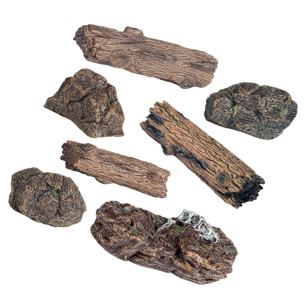 7pcs Mini Garden Props Highly Simulated Artificial Tree Stump and Fake ...