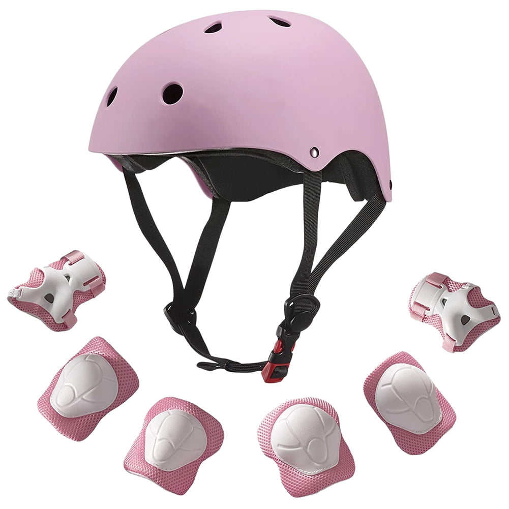 7 Pcs Skateboard Helmet Protector Set Elbow Wrist Knee Pads Helmet ...