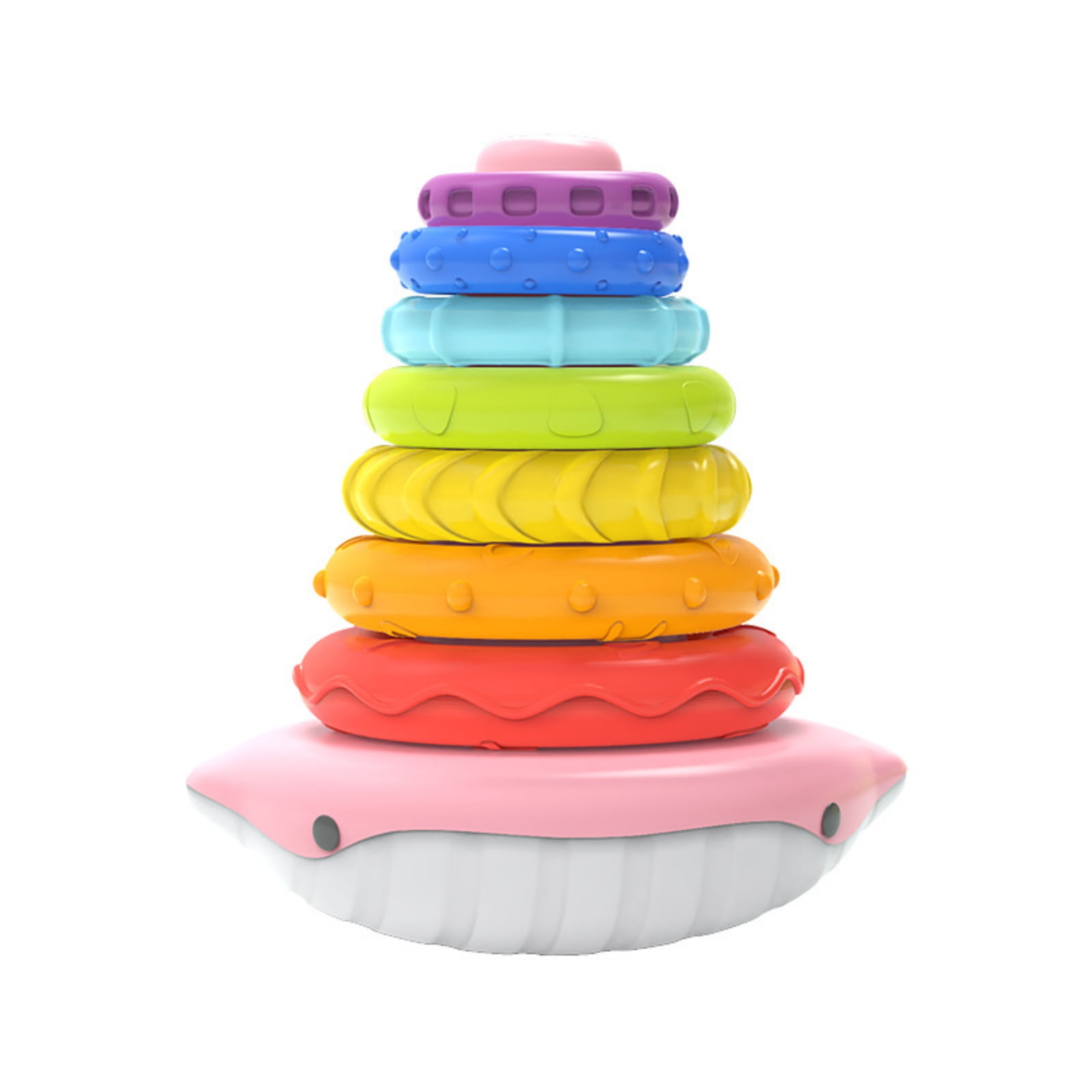 7 Pcs Stacking & Nesting Circle Toy, Building Rings Stacker, Early ...