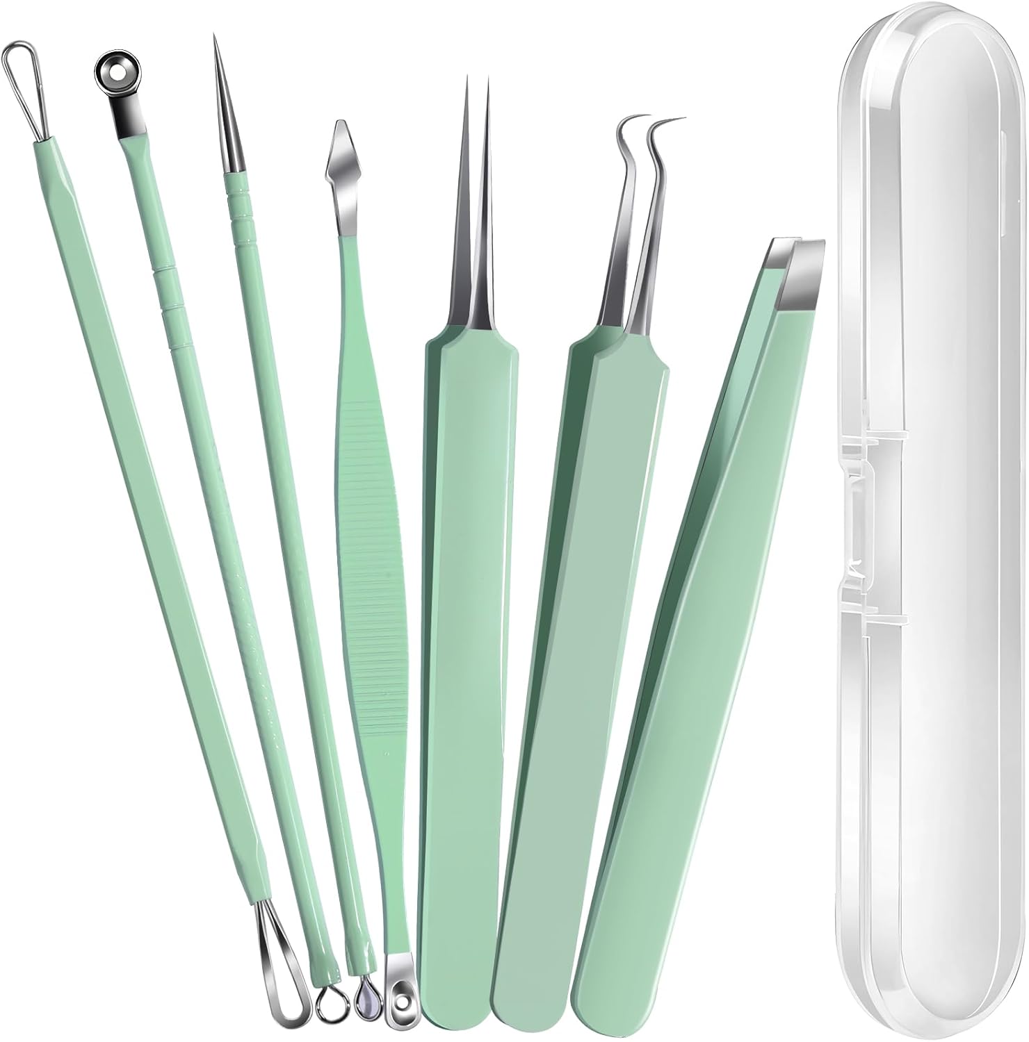 7 Pcs Surgical Grade Blackhead Remover Tools and Pimple Popper Tool Kit ...