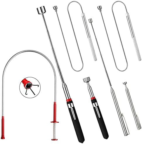 7 Pcs Telescoping Magnetic Pick up Tool Set 28'' Flexible Claw Pickup ...