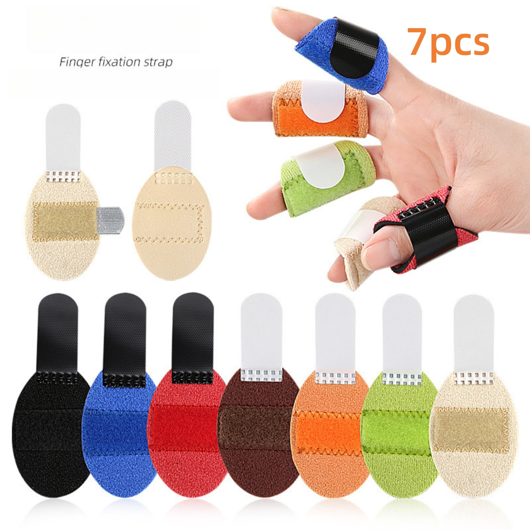7 Pcs Trigger Finger Splints, Finger Straightening Brace for ...
