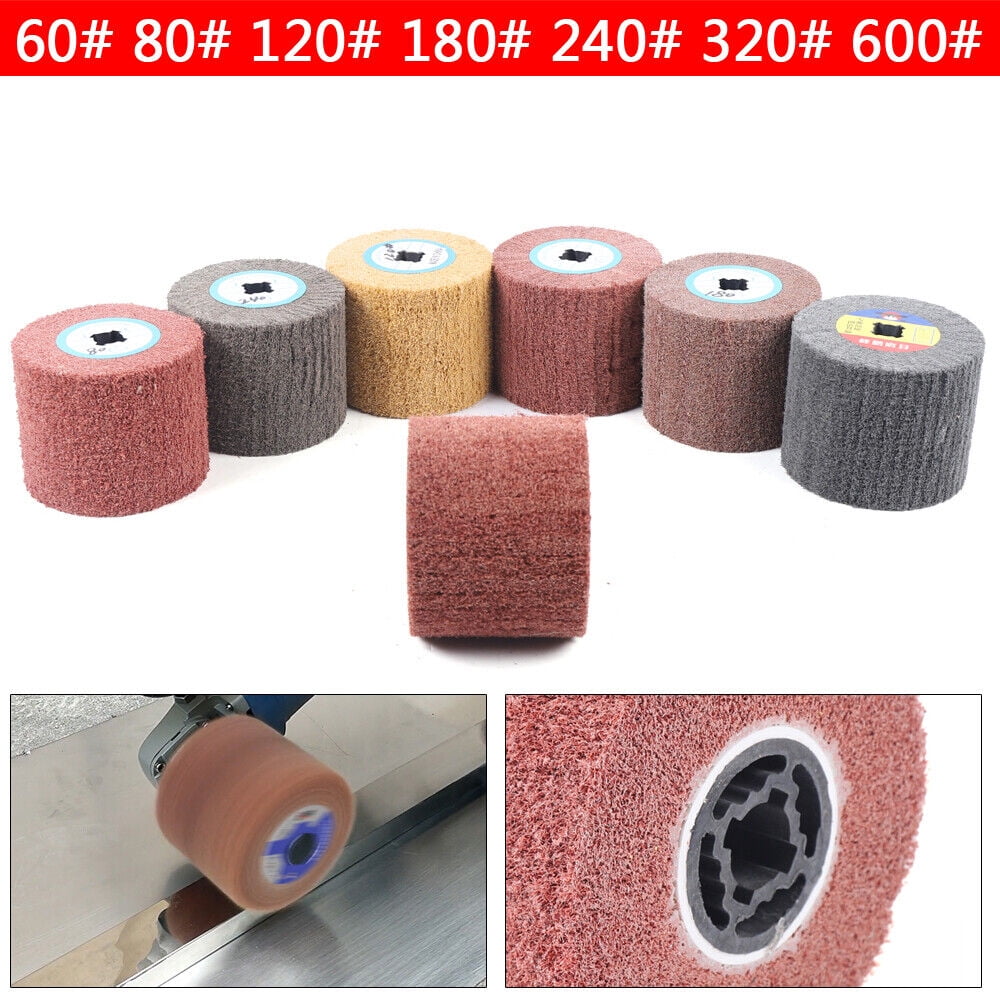 7 Pcs Wire Drawing Wheel Brush Drum Burnishing Polishing Buffer Wheel ...