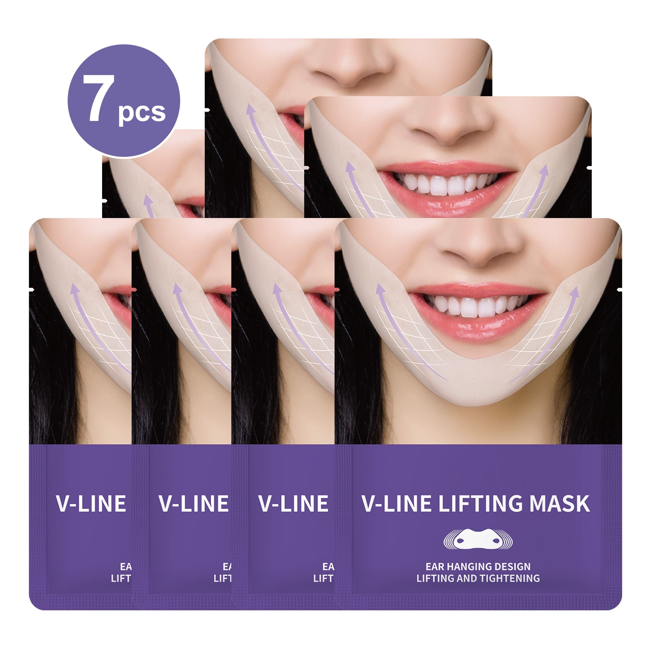 7 Pcs Double Chin Reducer, V line Lifting Chin Mask, Face Mask with ...