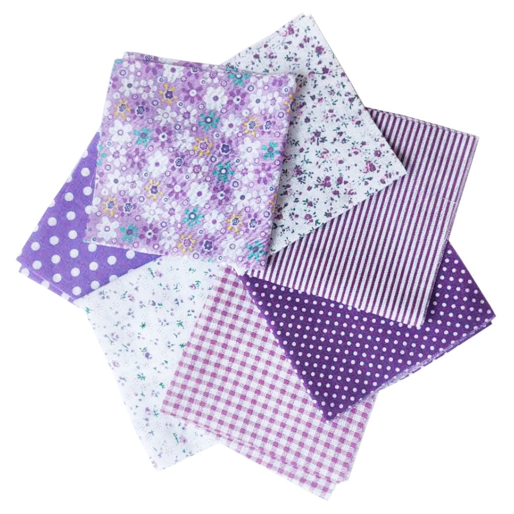 7 Pcs/set Printed Cotton Fabric Squares Quilting Scrapbooking Sewing ...