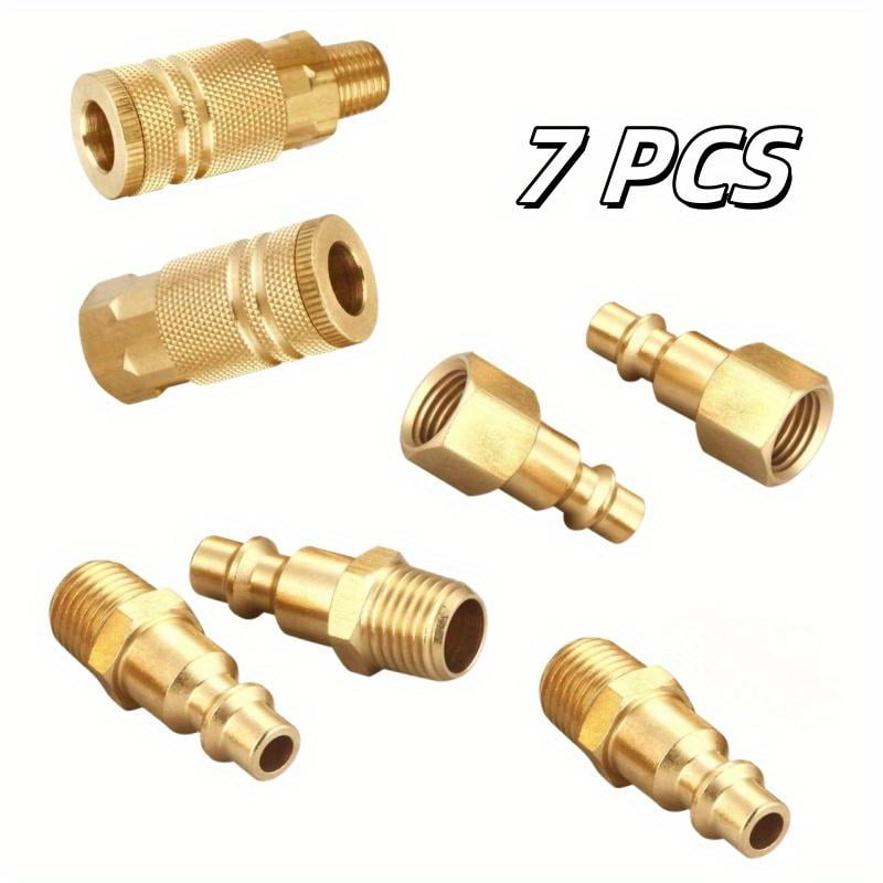 7 Piece 1/4 Inch Npt Air Coupler & Plug Kit With Quick Connect ...