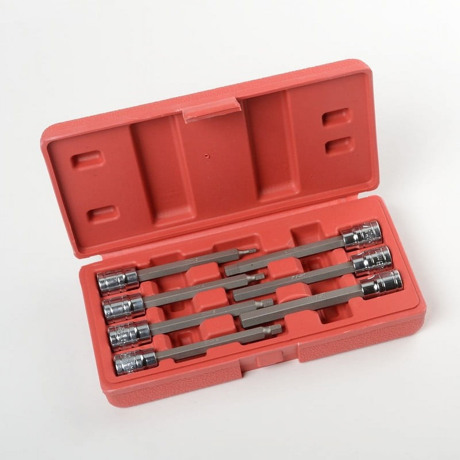 7 Piece 3/8" Drive Extra Long Allen Hex Bit Socket Set MM Metric 3mm To ...