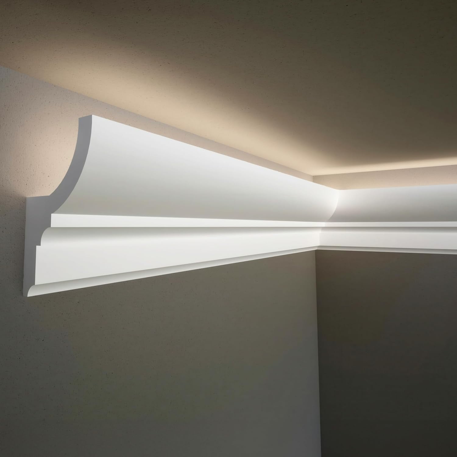 7-Piece 94.5″ (55.12 ft) LED Baseboard & Crown Molding with Duct Kit ...