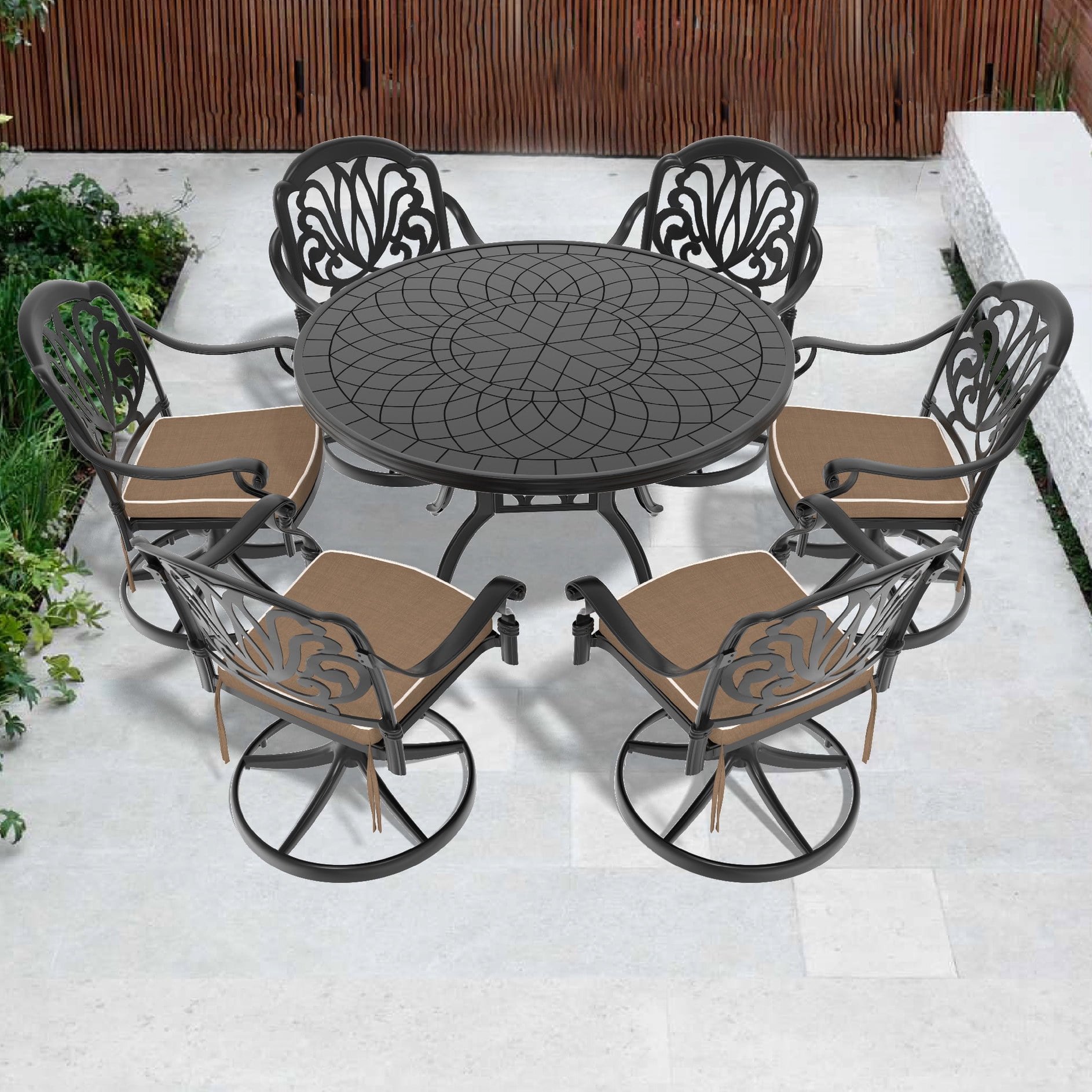 7-Piece Aluminum Dining Set | Ideal for Outdoor Meals and Chats ...