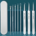 7-Piece Blackhead Removal Tool Set — Stainless Steel Precision Tweezers ...