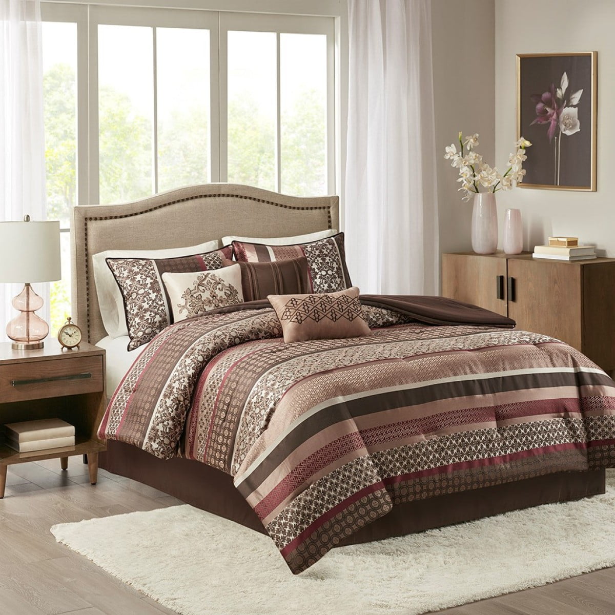 7 Piece Comforter Set Red Queen On-Site - Walmart.com