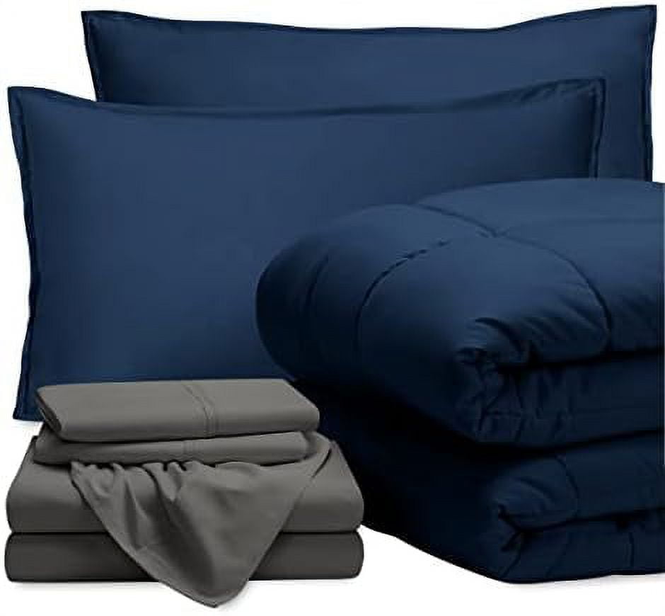 7 Piece Comforter & Sheet Set - Split Head King - Down Alternative ...