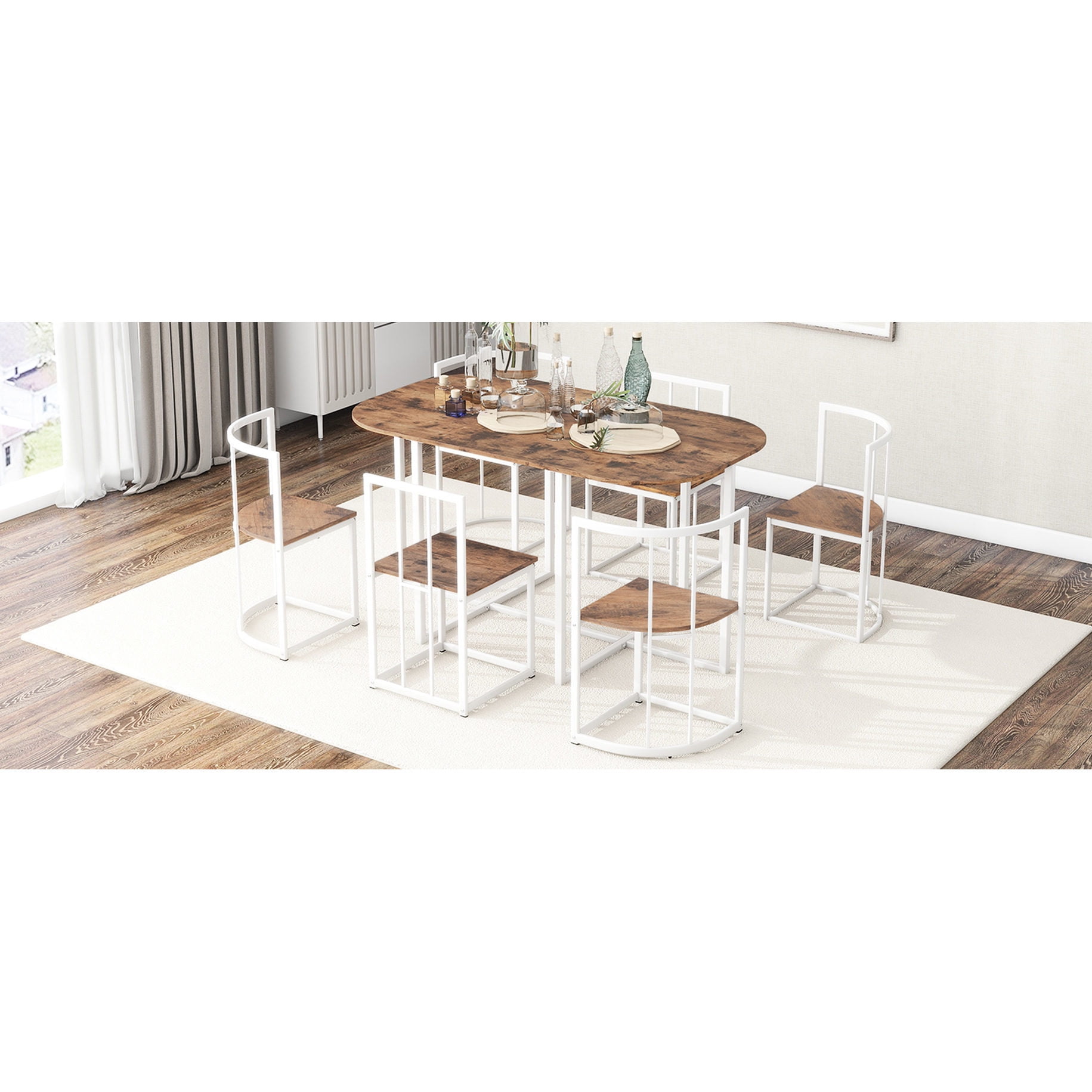 7-Piece Compact Dining Arrangement | Fits Well in Dining Spaces ...