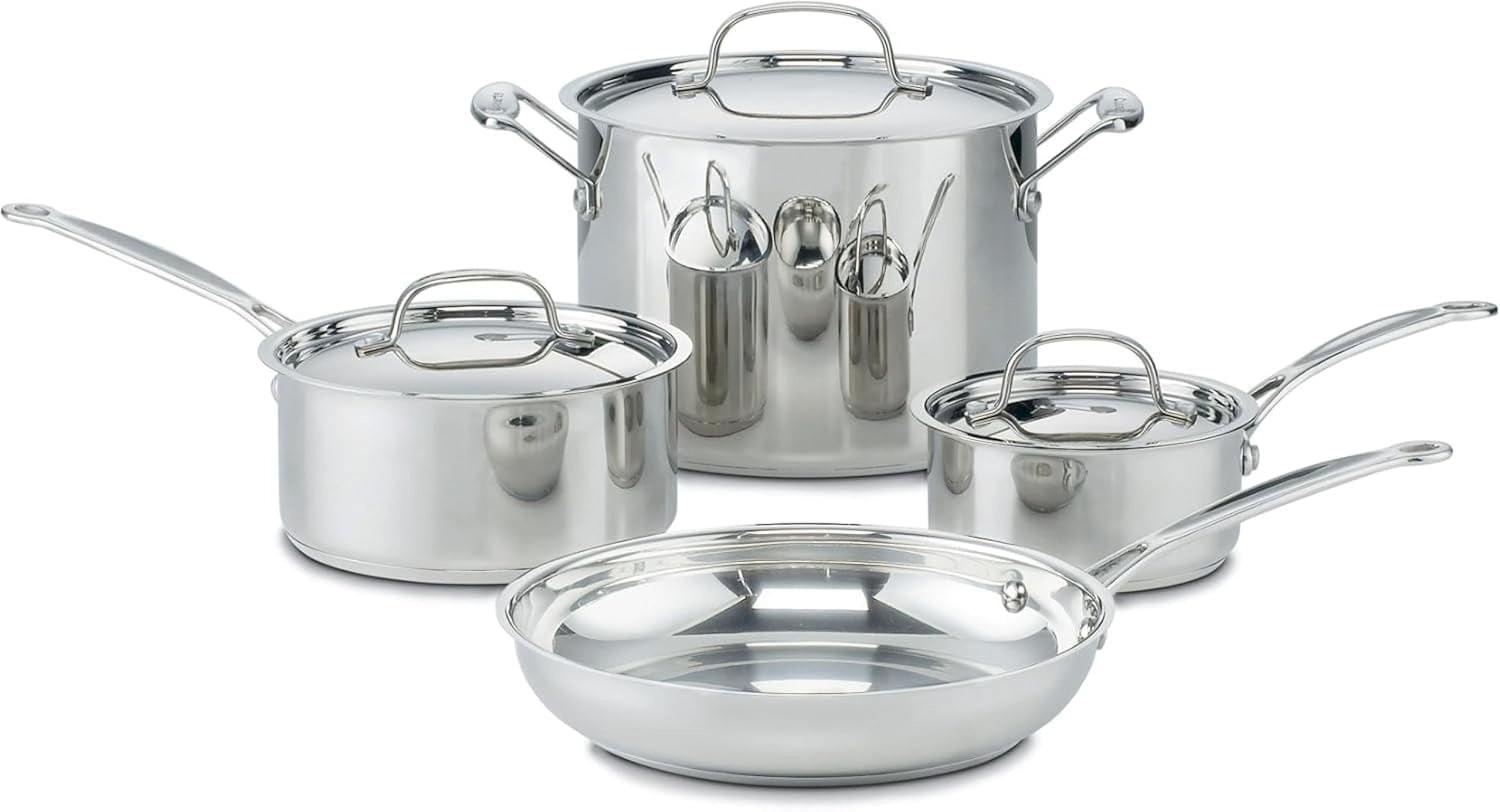 7-Piece Cookware Set, Chef's Classic Stainless Steel Collection, 77-7P1 ...