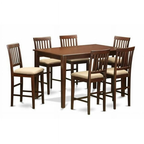 7 Piece Counter Height Dining Set-Counter Height Table and 6 Kitchen ...