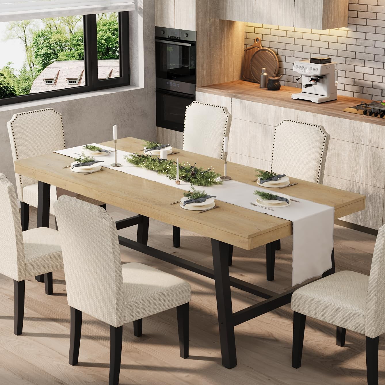 7 Piece Dining Table Set for 6-8, 71