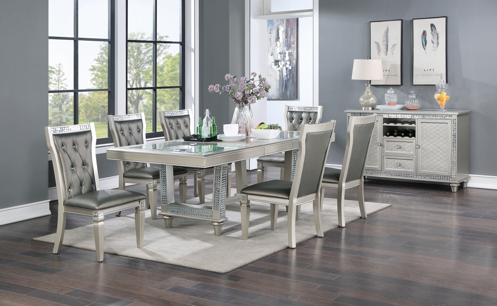 7 Piece Dining Table Sets, Formal 7pc Set Dining Room Furniture ...