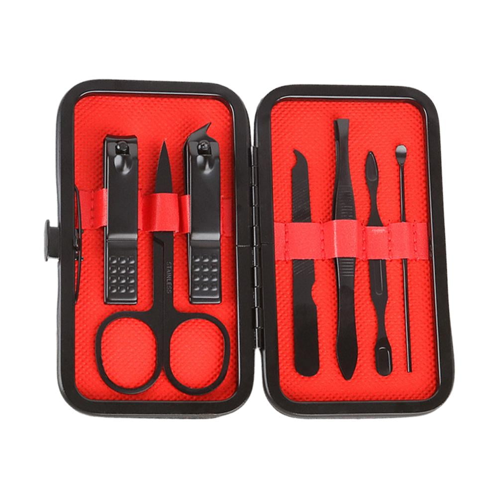 7-Piece Ergonomic Stainless Steel Nail Kit for Family Nail Care ...