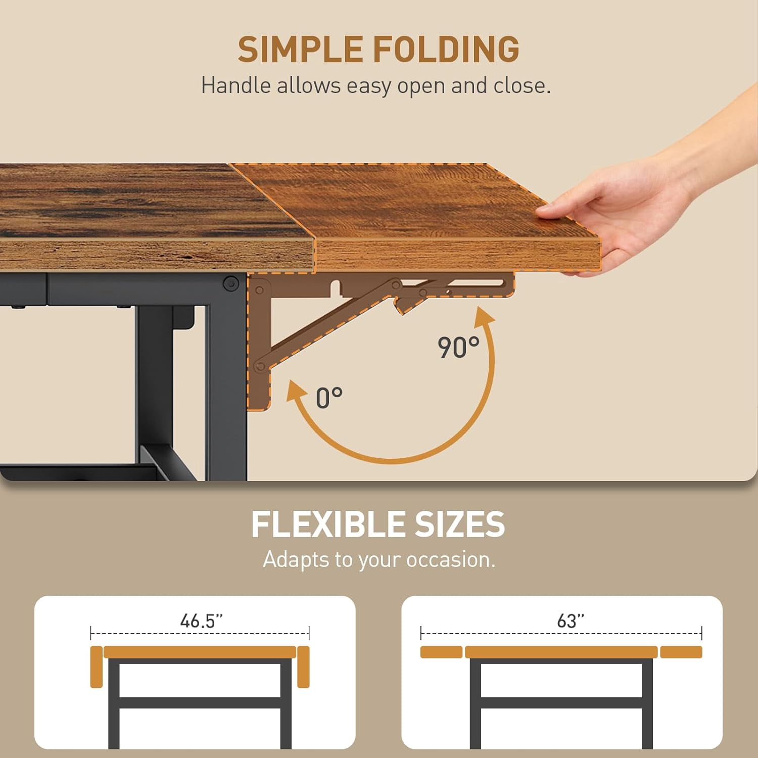 7-Piece Extendable Dining Table Set with Storage Shelf and Metal Frame ...