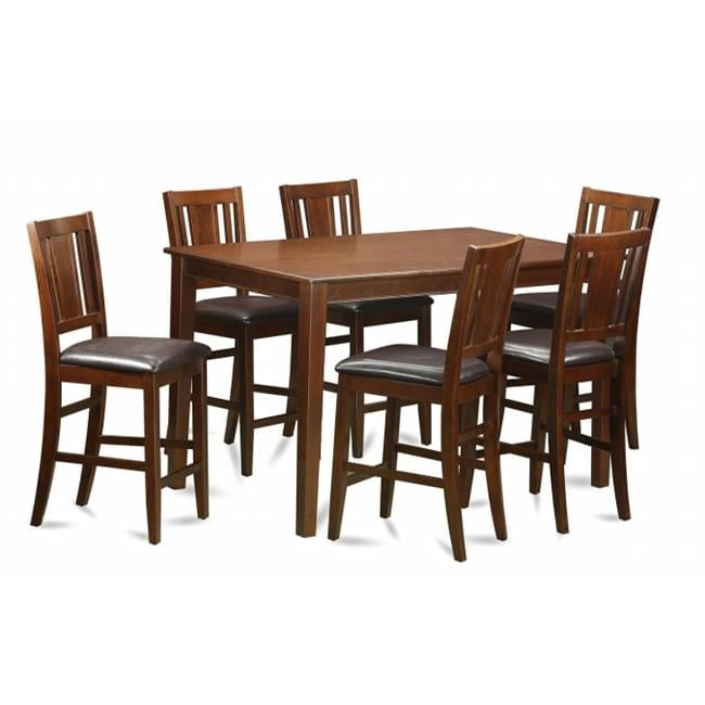 7 Piece Gathering Table Set-Counter Height Table and 6 Counter Height ...